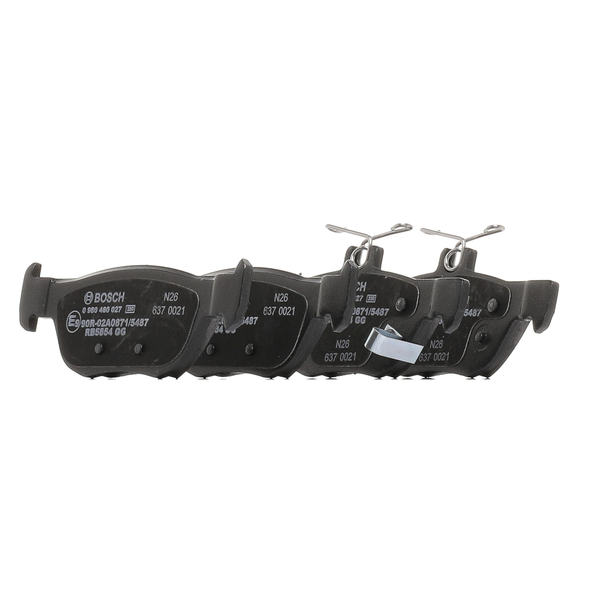 0 986 460 027 BOSCH BP2740 Brake pad set Low-Metallic, with integrated ...